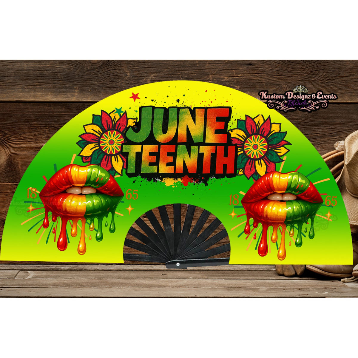 Juneteenth Lips Clack Fan – Kustom Designz & Events by Rhonda LLC