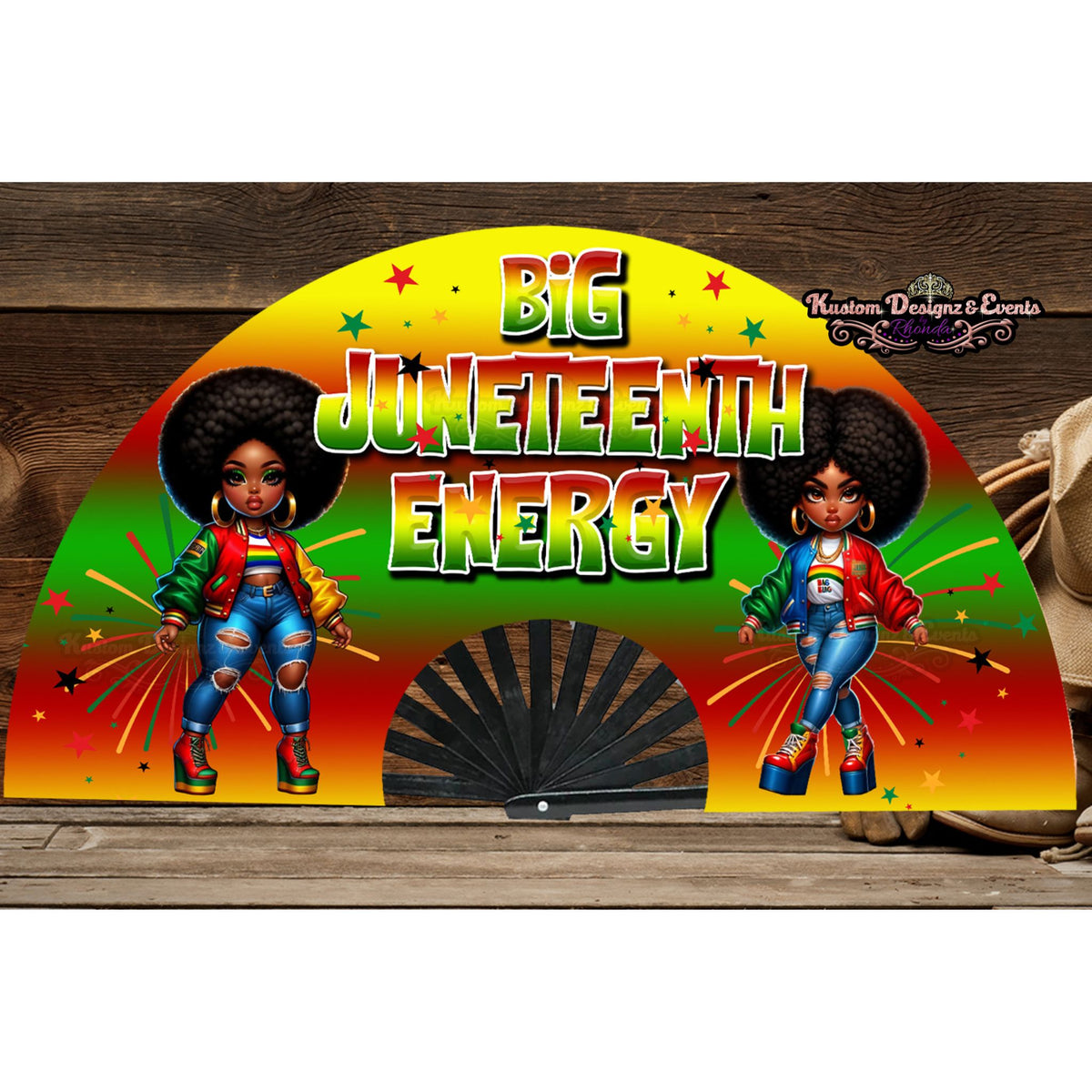 Big Juneteenth Energy Clack Fan – Kustom Designz & Events by Rhonda LLC